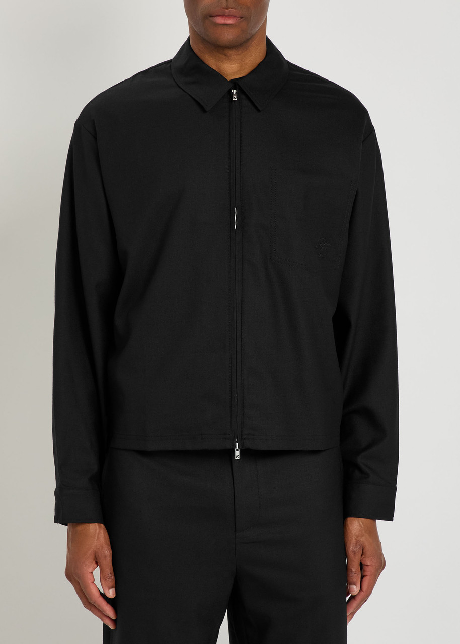 REPRESENT Logo-embroidered twill overshirt | Harvey Nichols