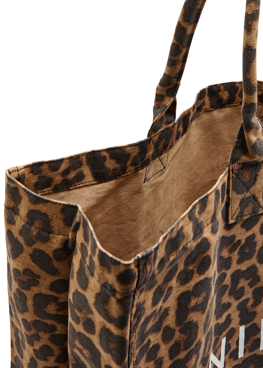 ANINE BING Leo leopard-print canvas tote bag | Harvey Nichols