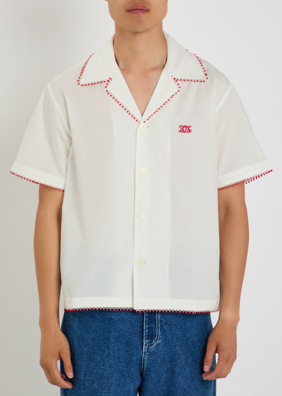 BODE Redbud logo-embroidered cotton-poplin shirt | Harvey Nichols