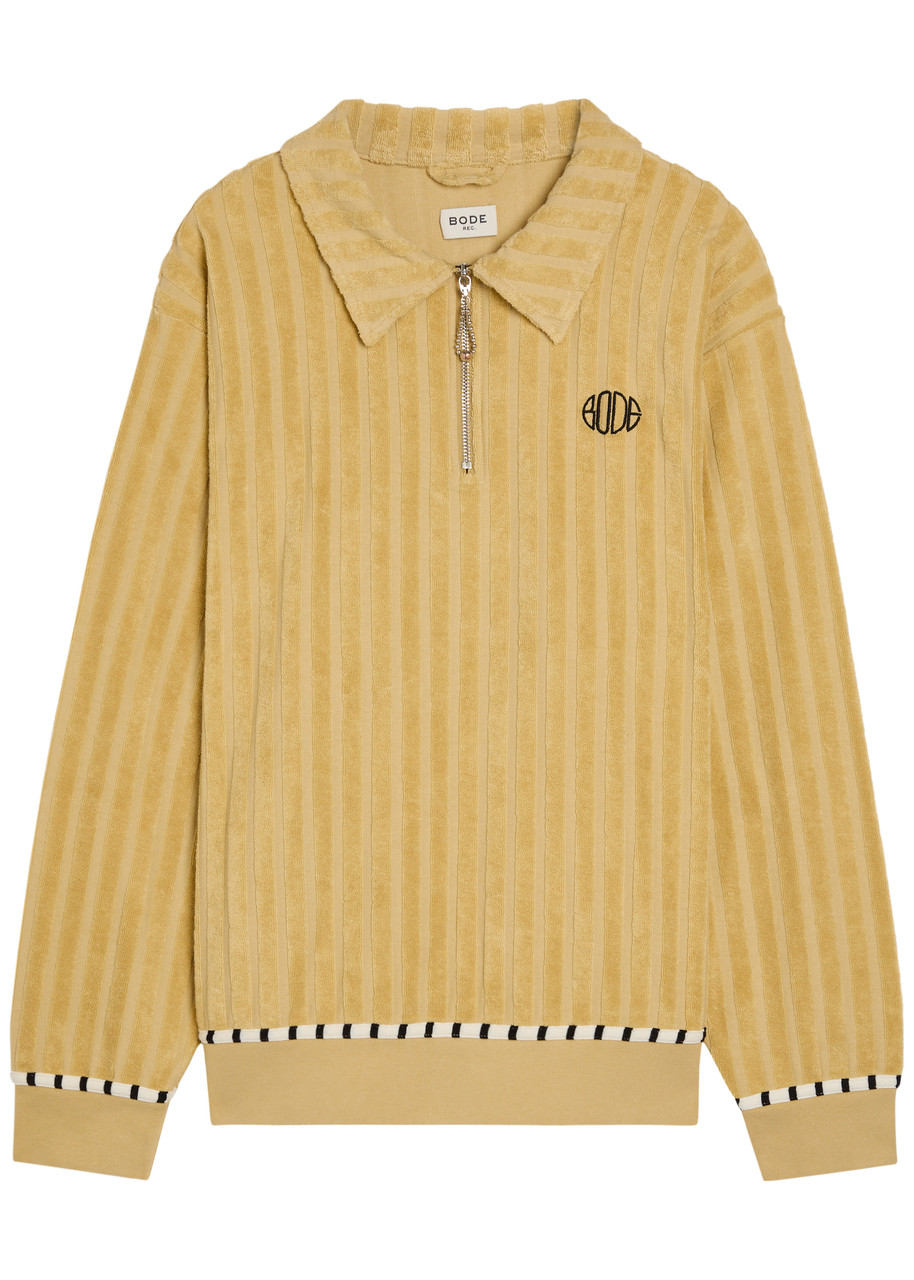BODE Croquet Ground striped terry-cotton sweatshirt | Harvey Nichols