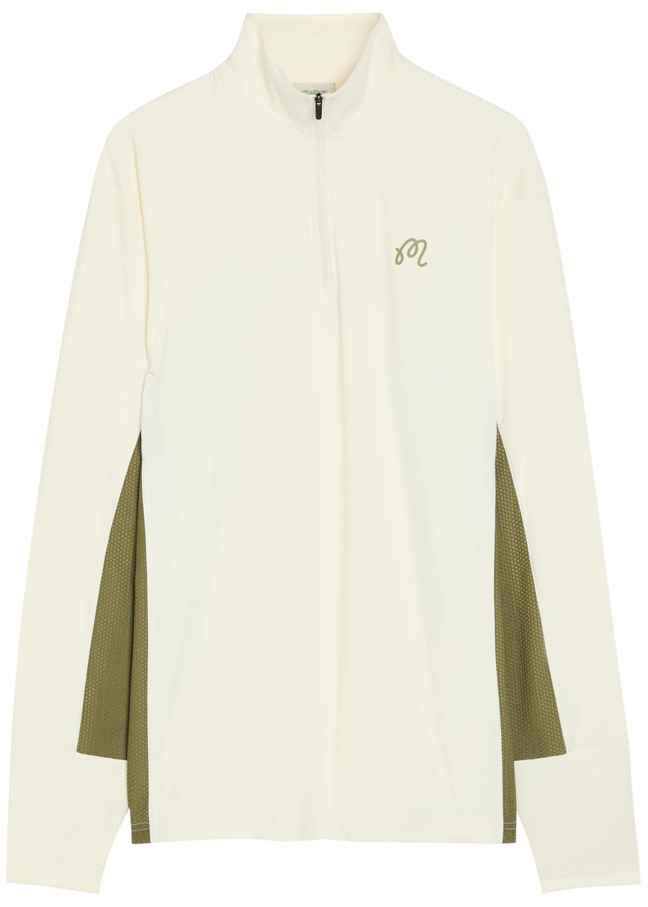 MALBON Santiago logo half-zip stretch-jersey mid-layer jacket | Harvey ...
