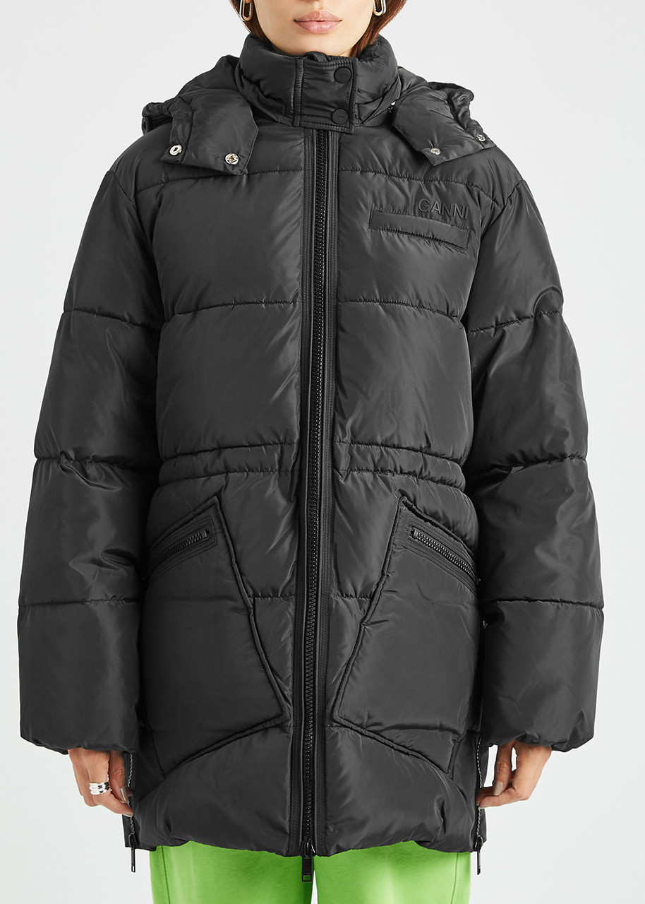 GANNI Quilted shell coat | Harvey Nichols