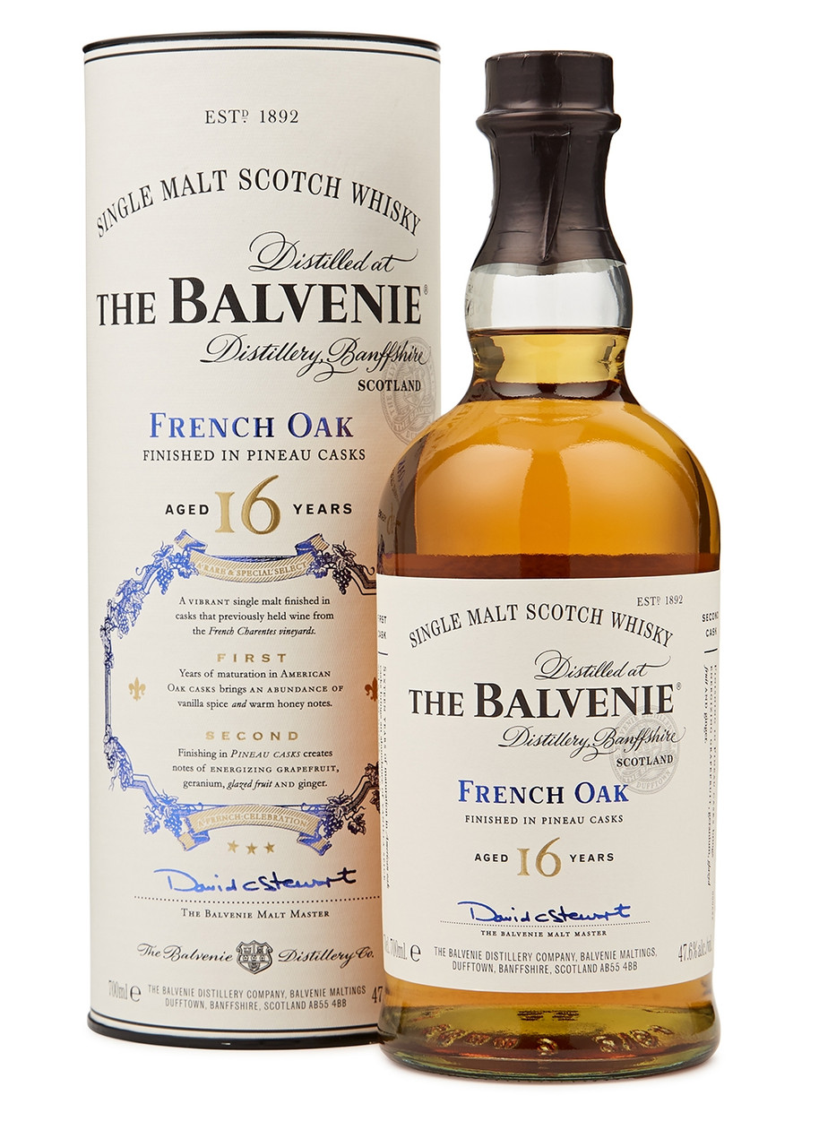 BALVENIE 16 Year Old French Oak Pineau Cask Finished Single Malt Scotch ...