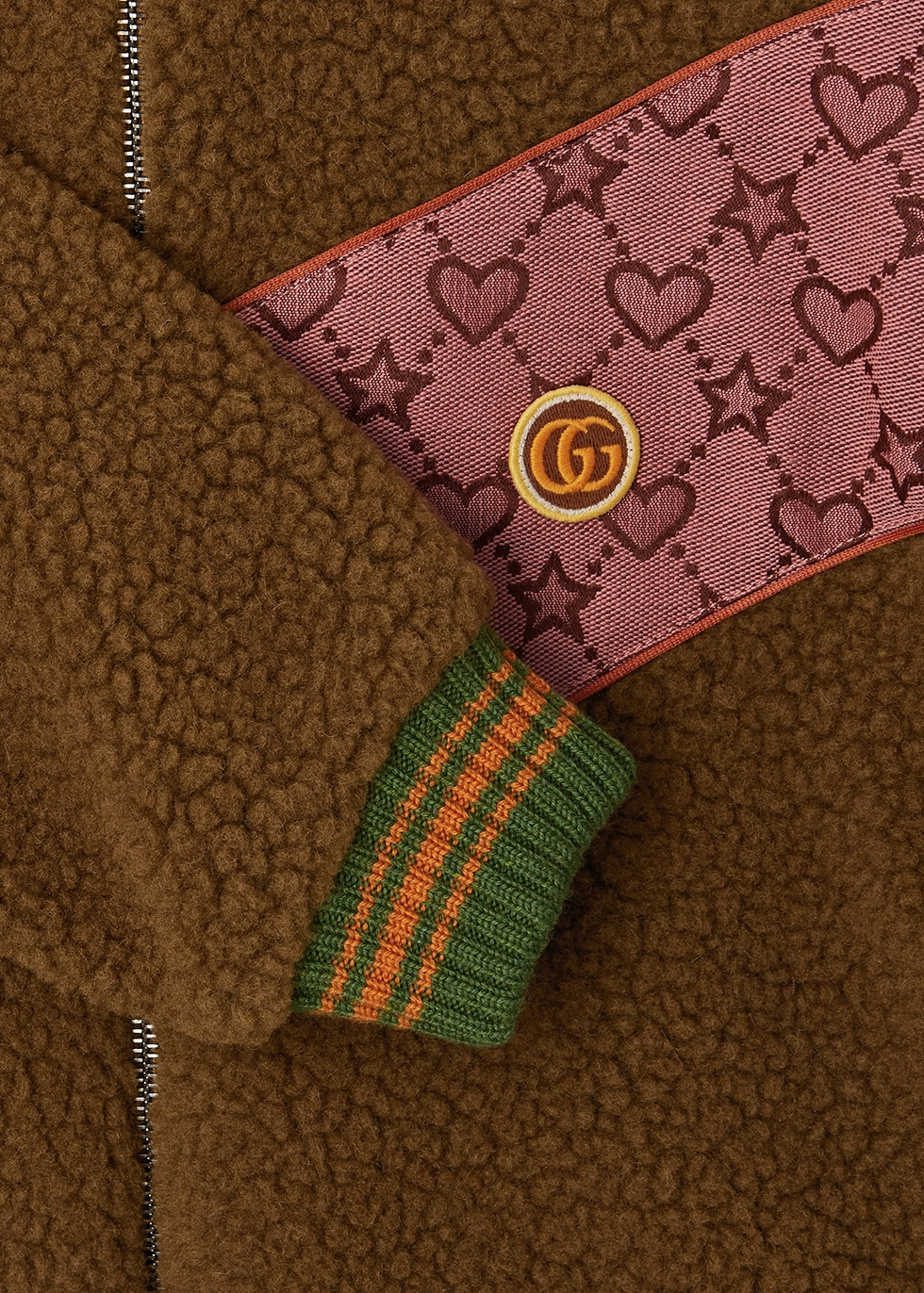 GUCCI KIDS Brown faux shearling jacket (6-10 years) | Harvey Nichols