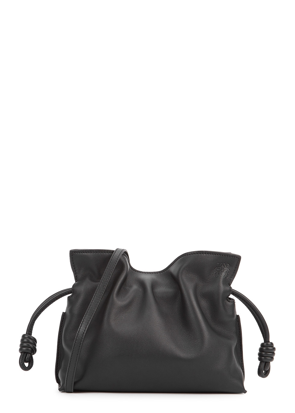 LOEWE Flamenco mini brown leather clutch | Harvey Nichols