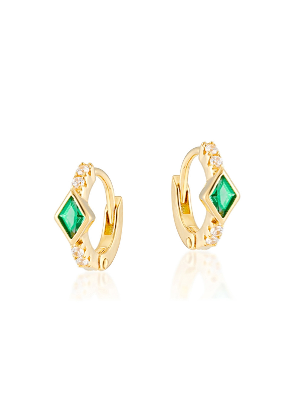 LAURA VANN Virginia 18kt gold-plated hoop earrings | Harvey Nichols