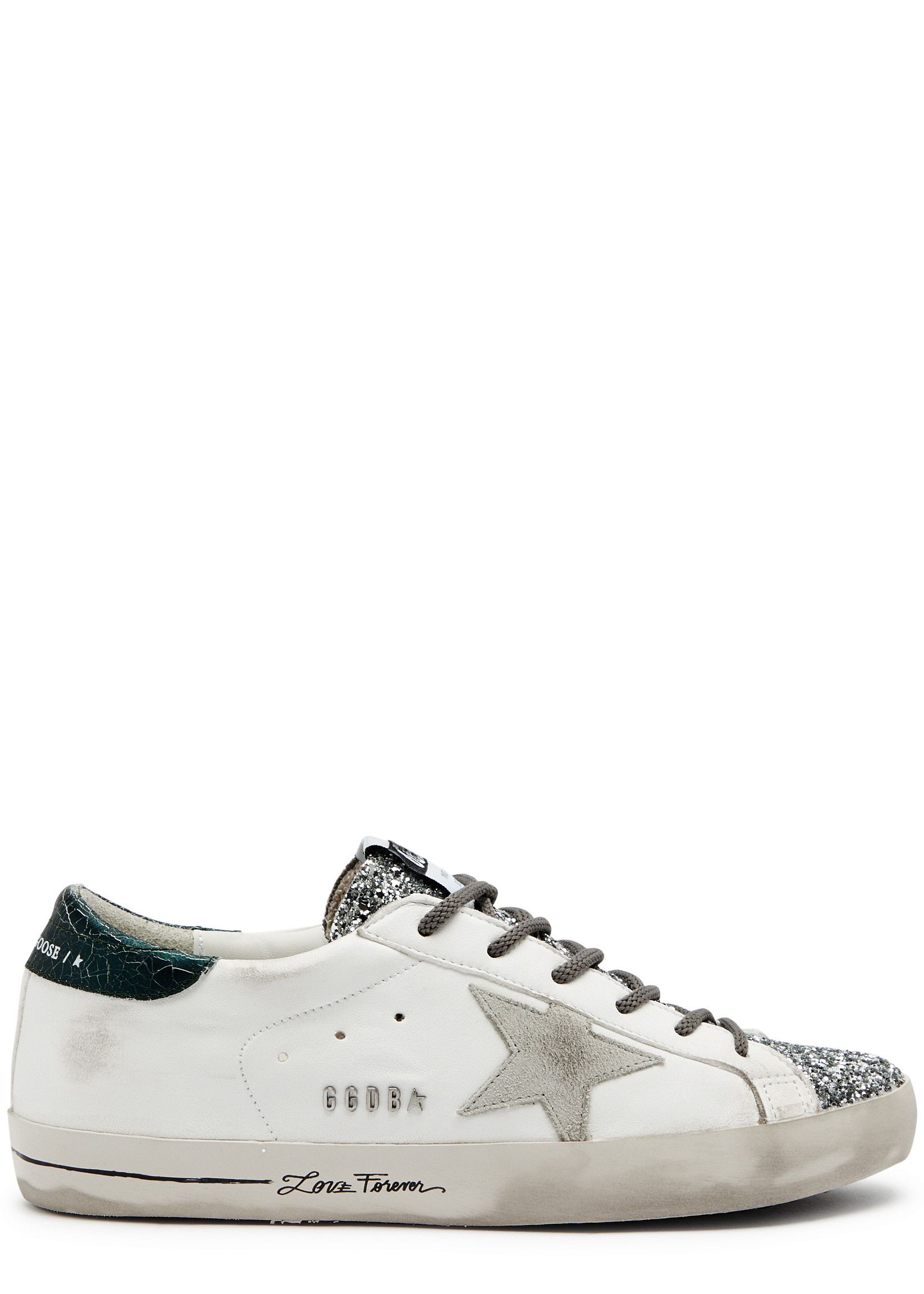 GOLDEN GOOSE Superstar distressed leather sneakers | Harvey Nichols