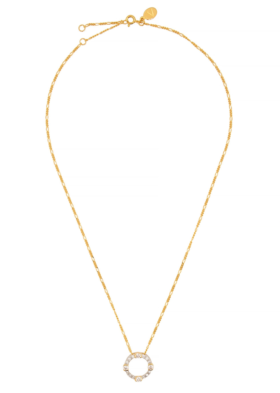 LAURA VANN Luna 18kt gold-plated necklace | Harvey Nichols