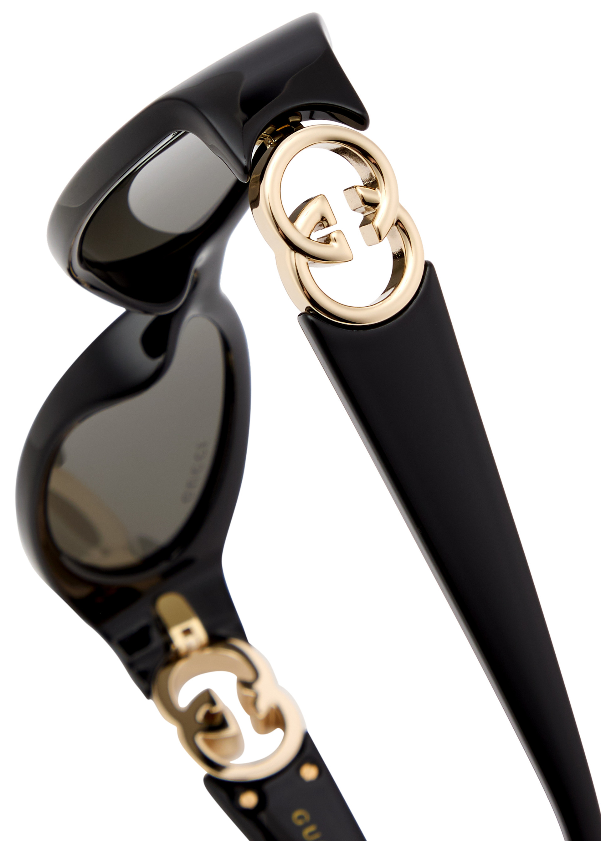 GUCCI Oval-frame sunglasses | Harvey Nichols