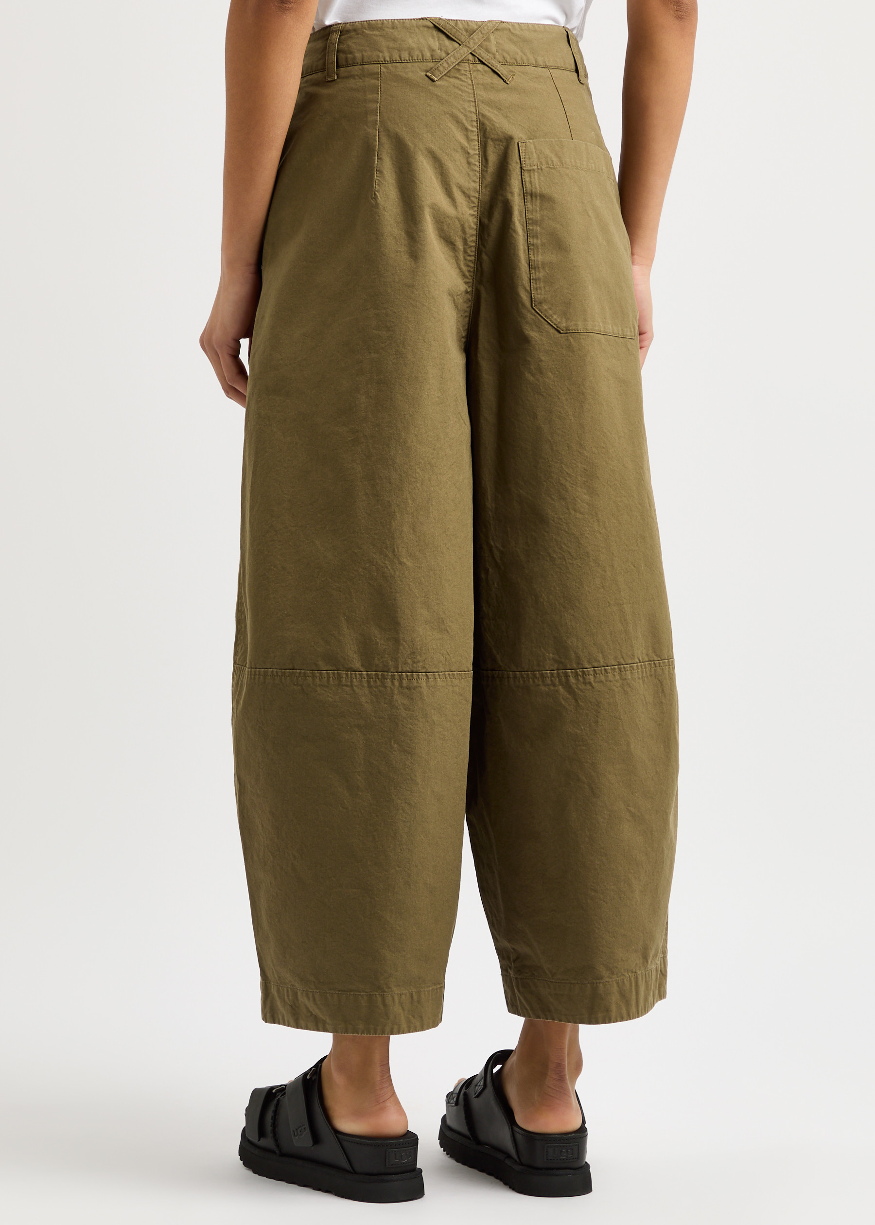 YMC Deadbeat pleated wide-leg cotton trousers | Harvey Nichols