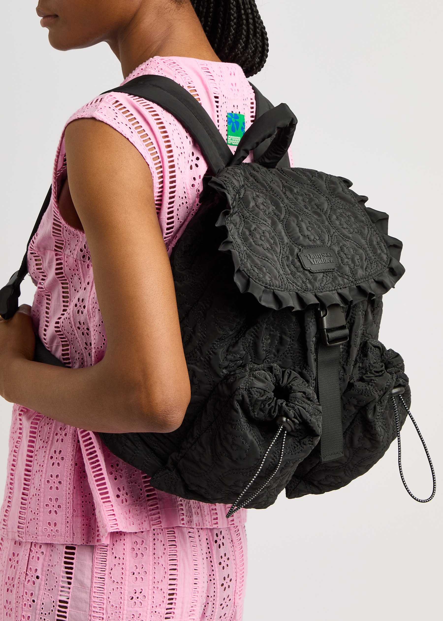DAMSON MADDER Floral quilted shell backpack | Harvey Nichols
