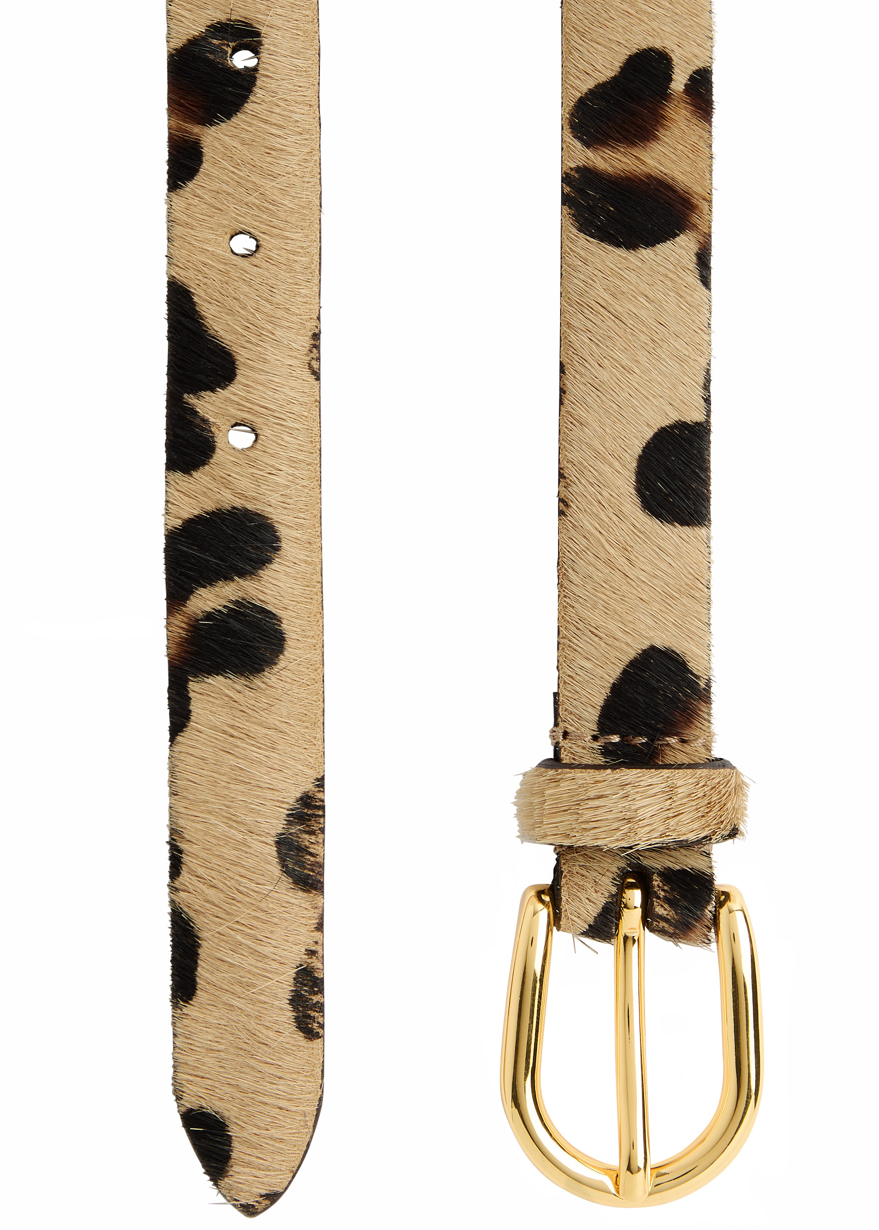 ANDERSONS BELTS Leopard-print calf-hair belt | Harvey Nichols