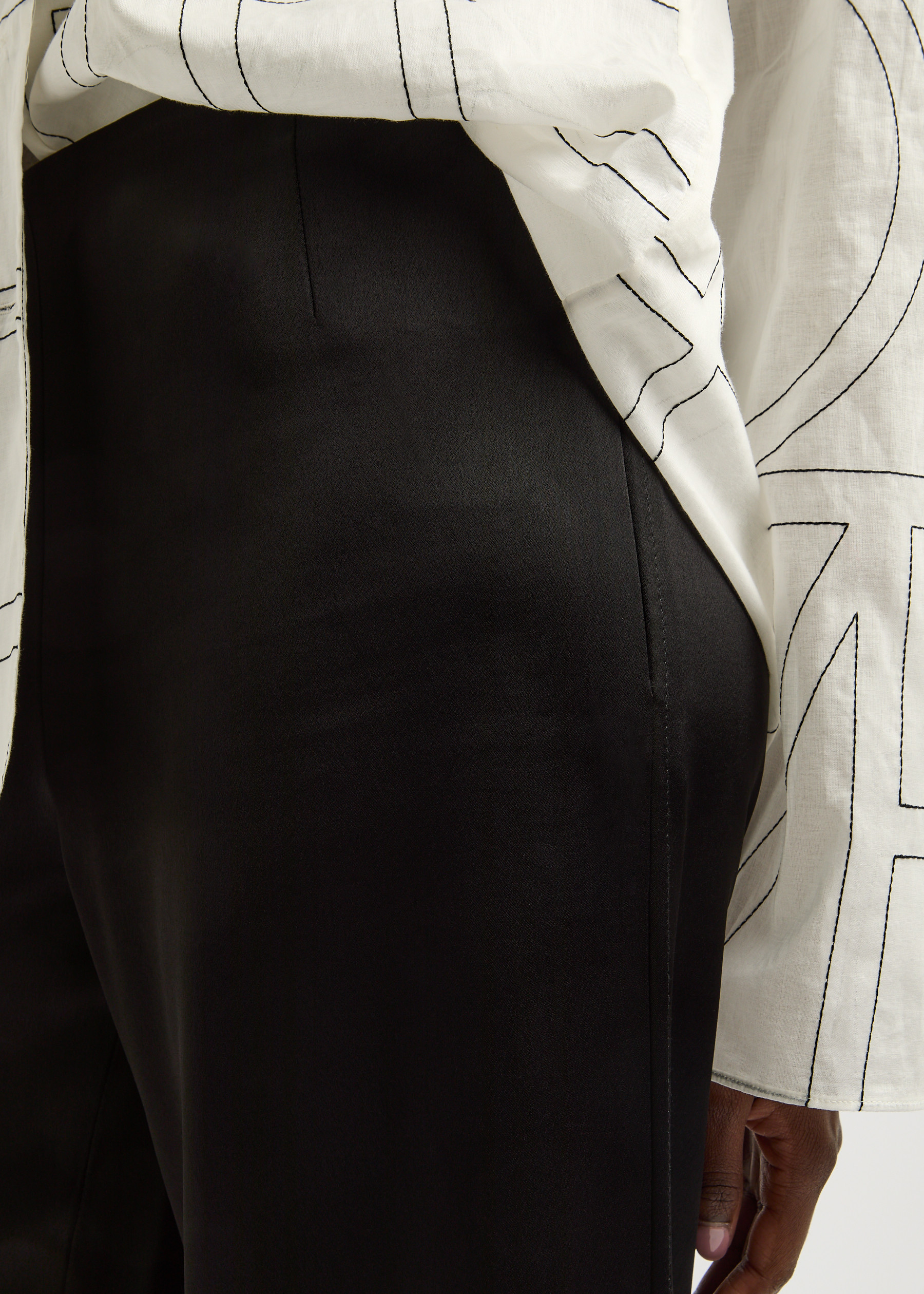 TOTEME Straight-leg satin trousers | Harvey Nichols