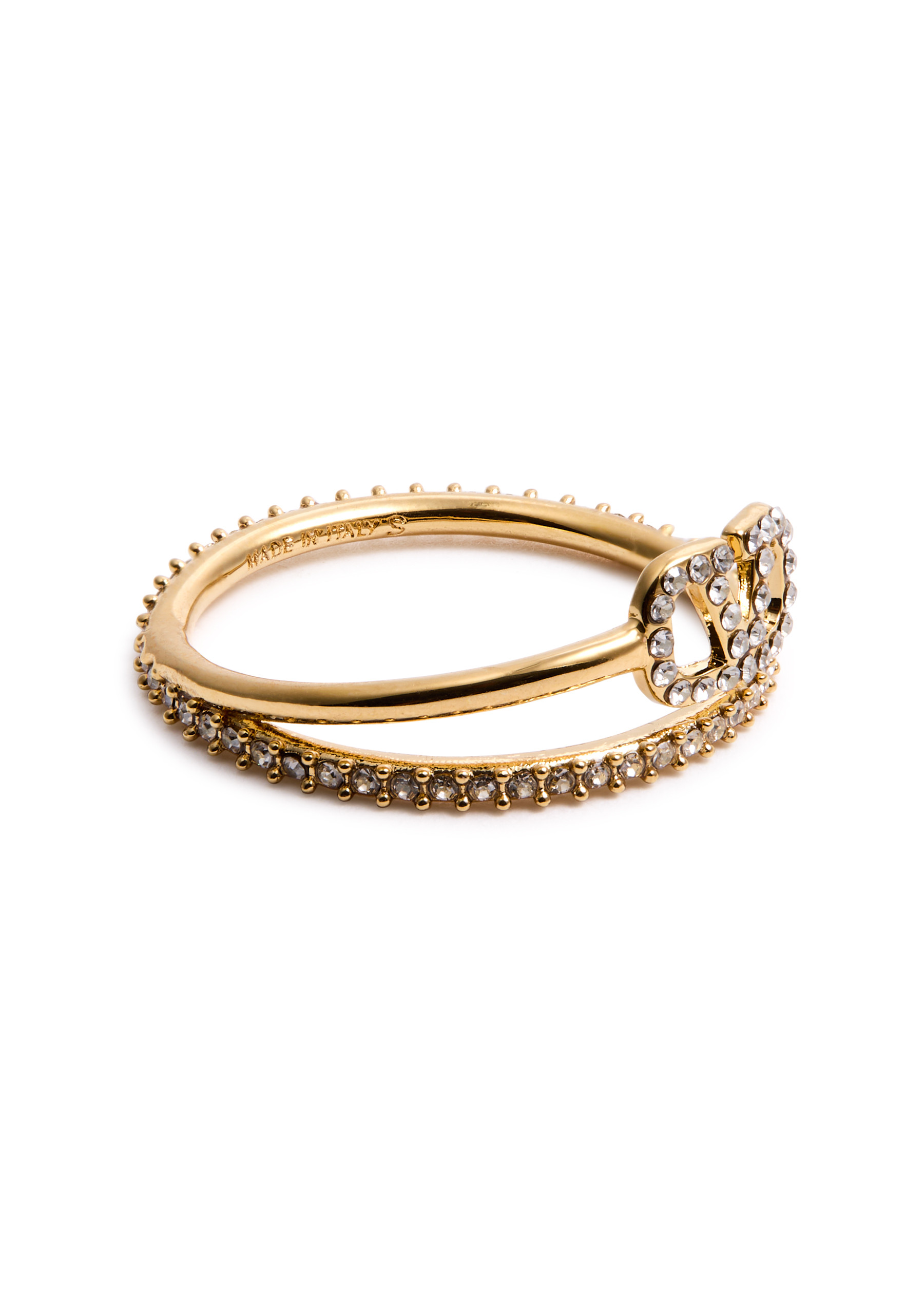 VALENTINO GARAVANI VLogo crystal-embellished ring | Harvey Nichols