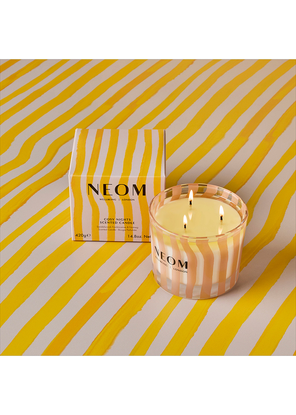 NEOM WELLBEING Cosy Nights 3 Wick Candle 420g | Harvey Nichols