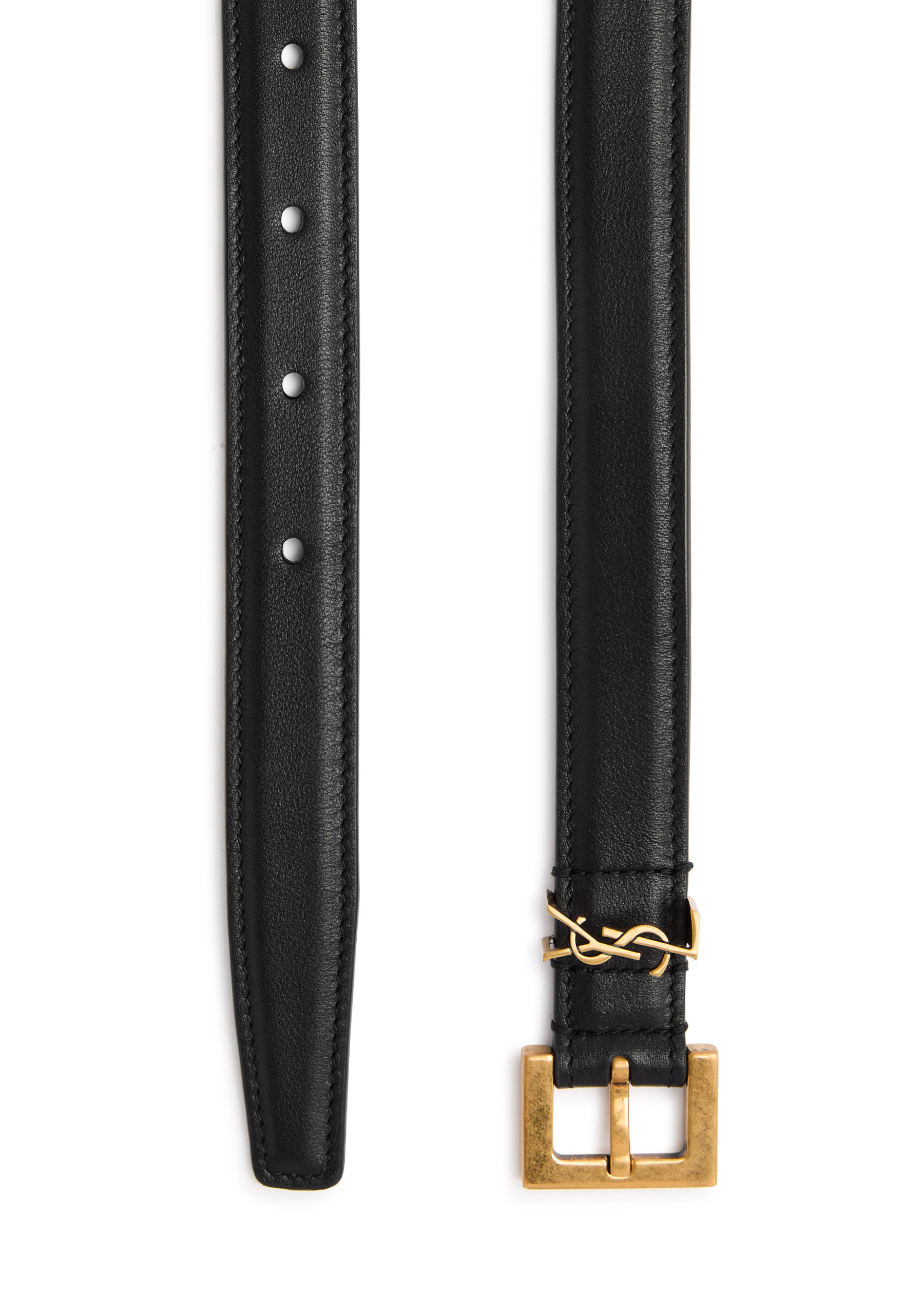 SAINT LAURENT Logo leather belt | Harvey Nichols