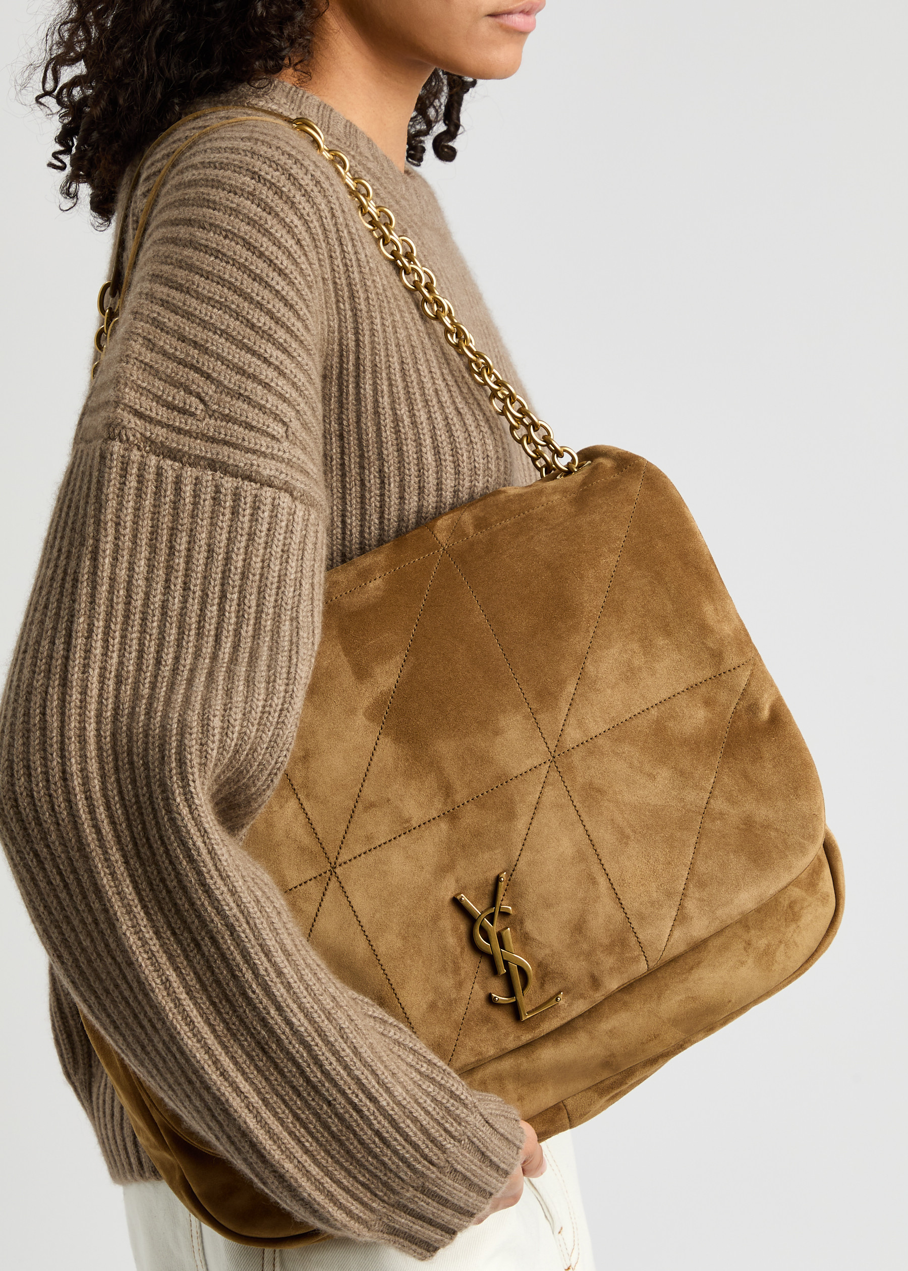 SAINT LAURENT Jamie XL suede shouder bag | Harvey Nichols