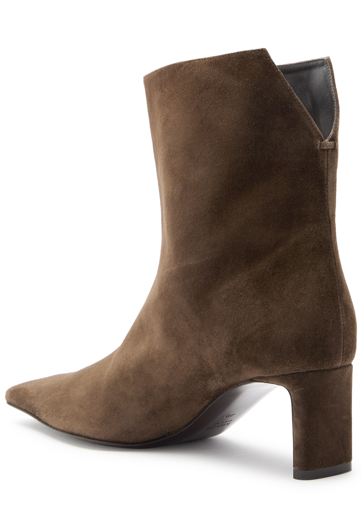 KHAITE Ona 55 suede ankle boots | Harvey Nichols