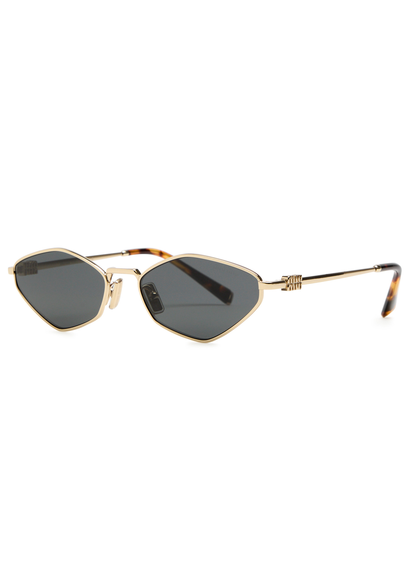 MIU MIU Narrow hexagonal-frame sunglasses | Harvey Nichols