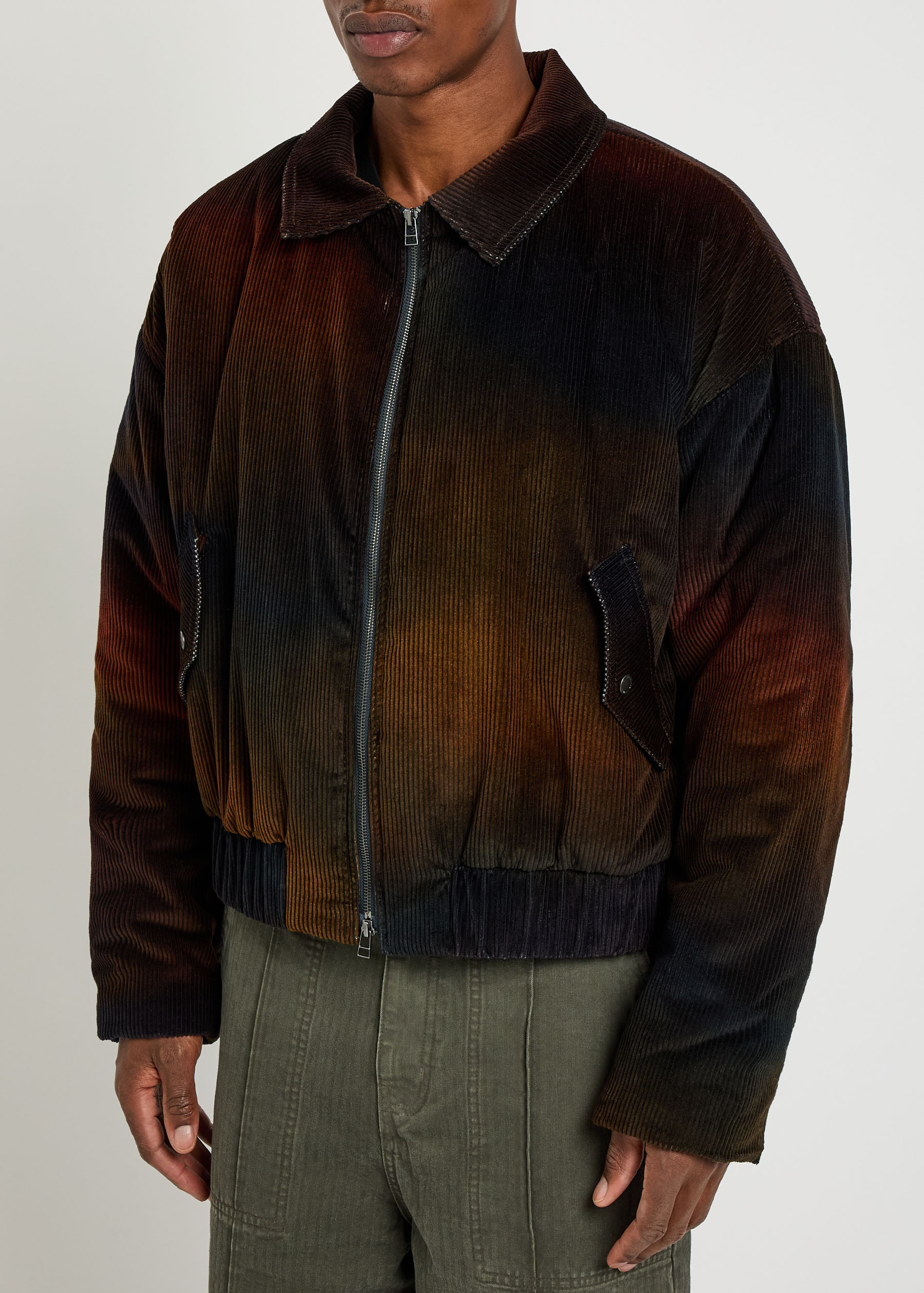 THE ELDER STATESMAN Ombre padded corduroy jacket | Harvey Nichols