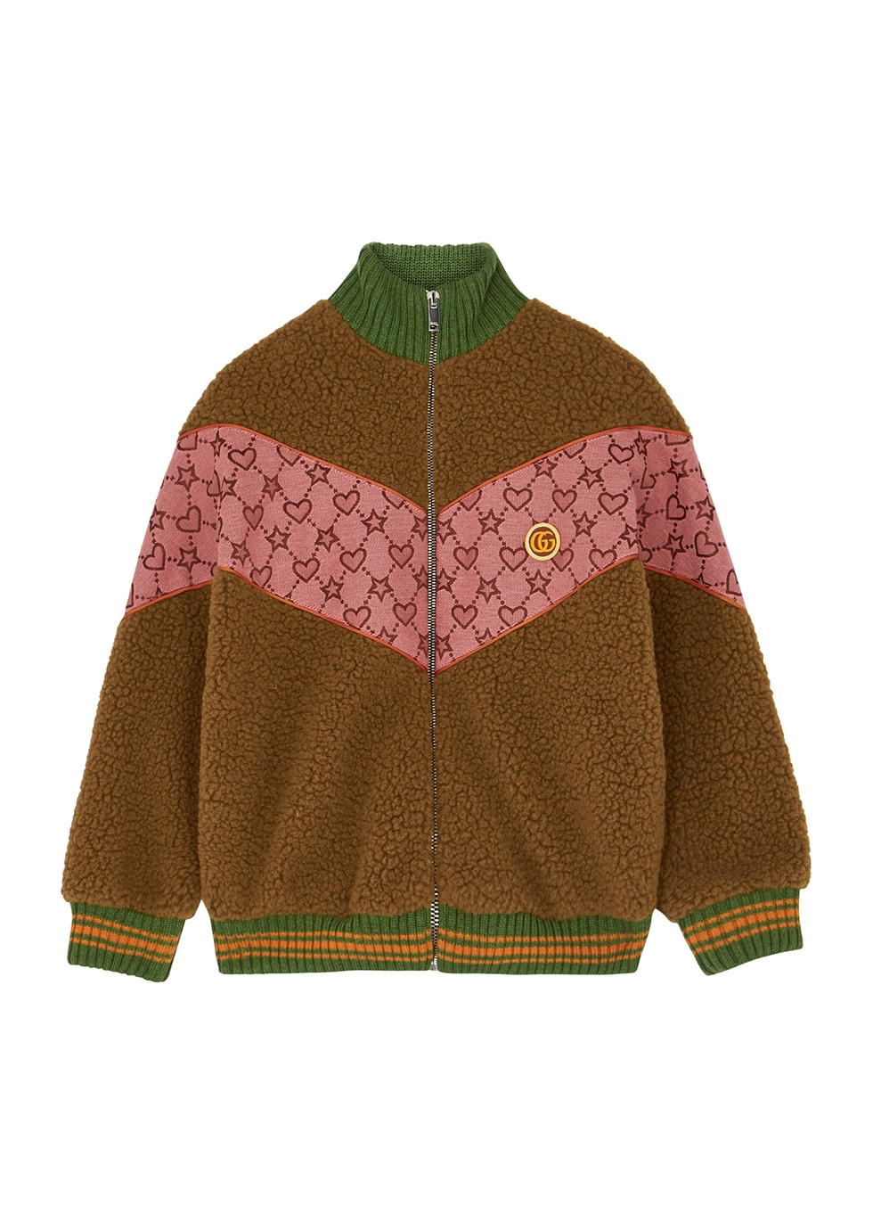 GUCCI KIDS Brown faux shearling jacket (6-10 years) | Harvey Nichols