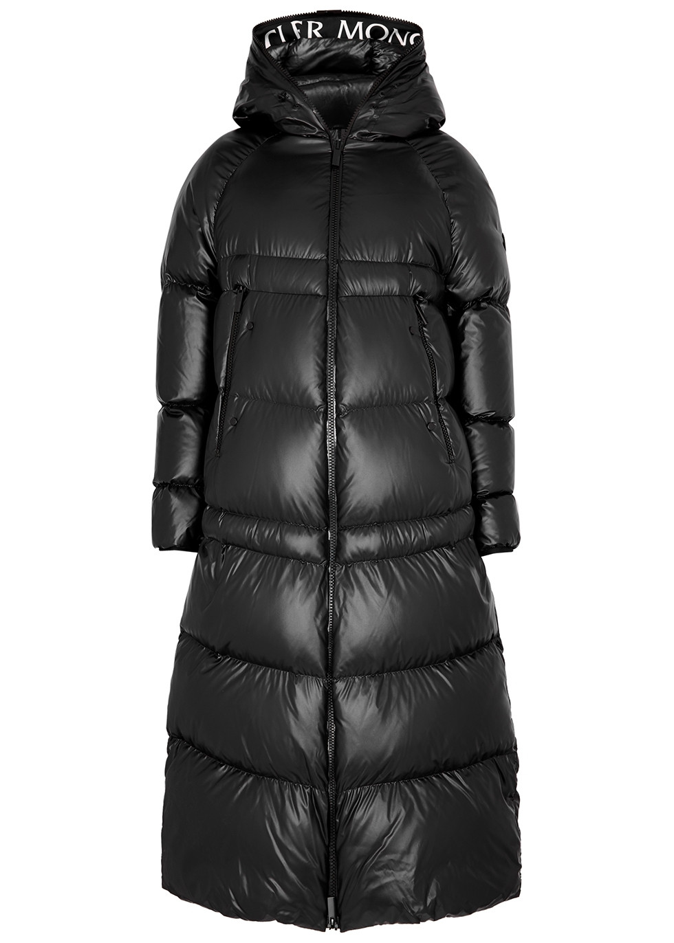 MONCLER Chanon black quilted shell coat | Harvey Nichols