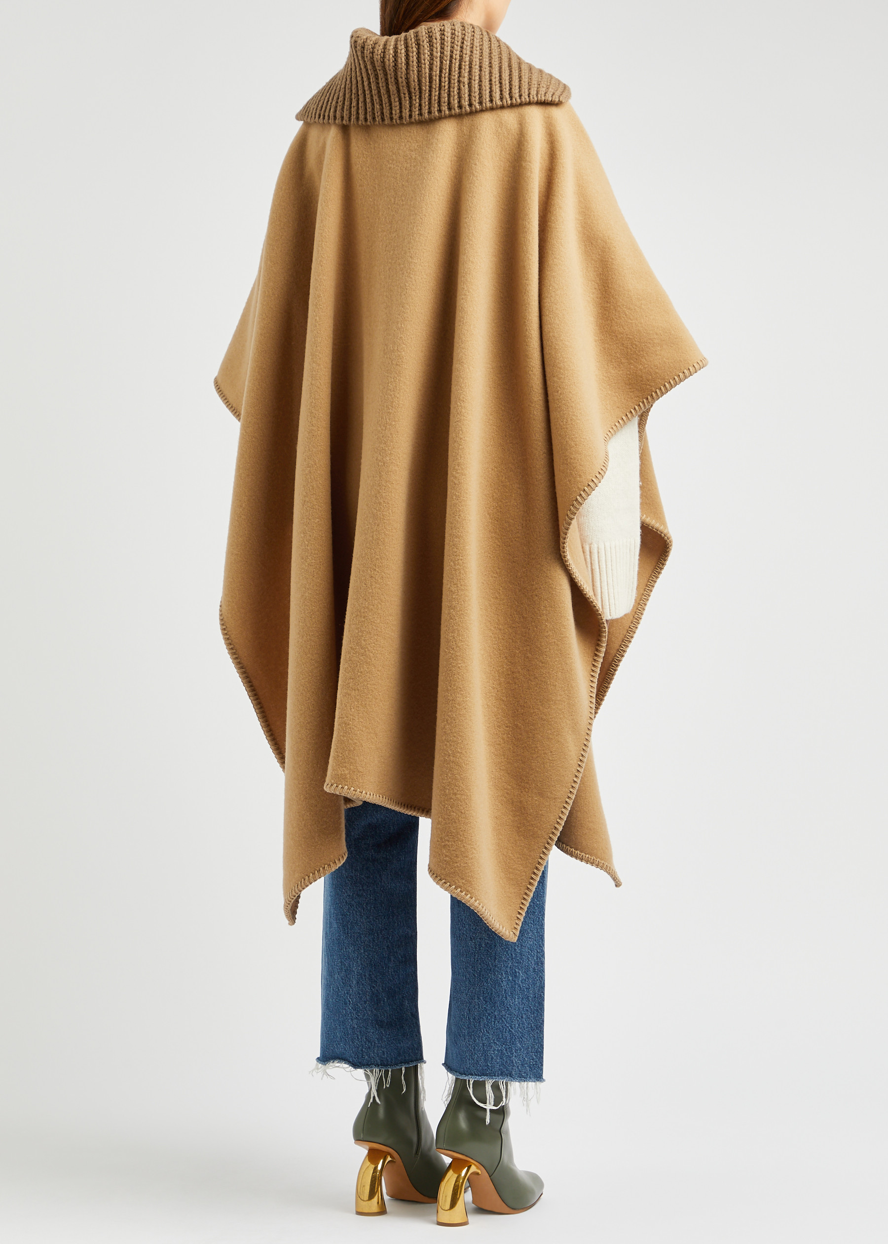 MONCLER Wool-felt cape | Harvey Nichols