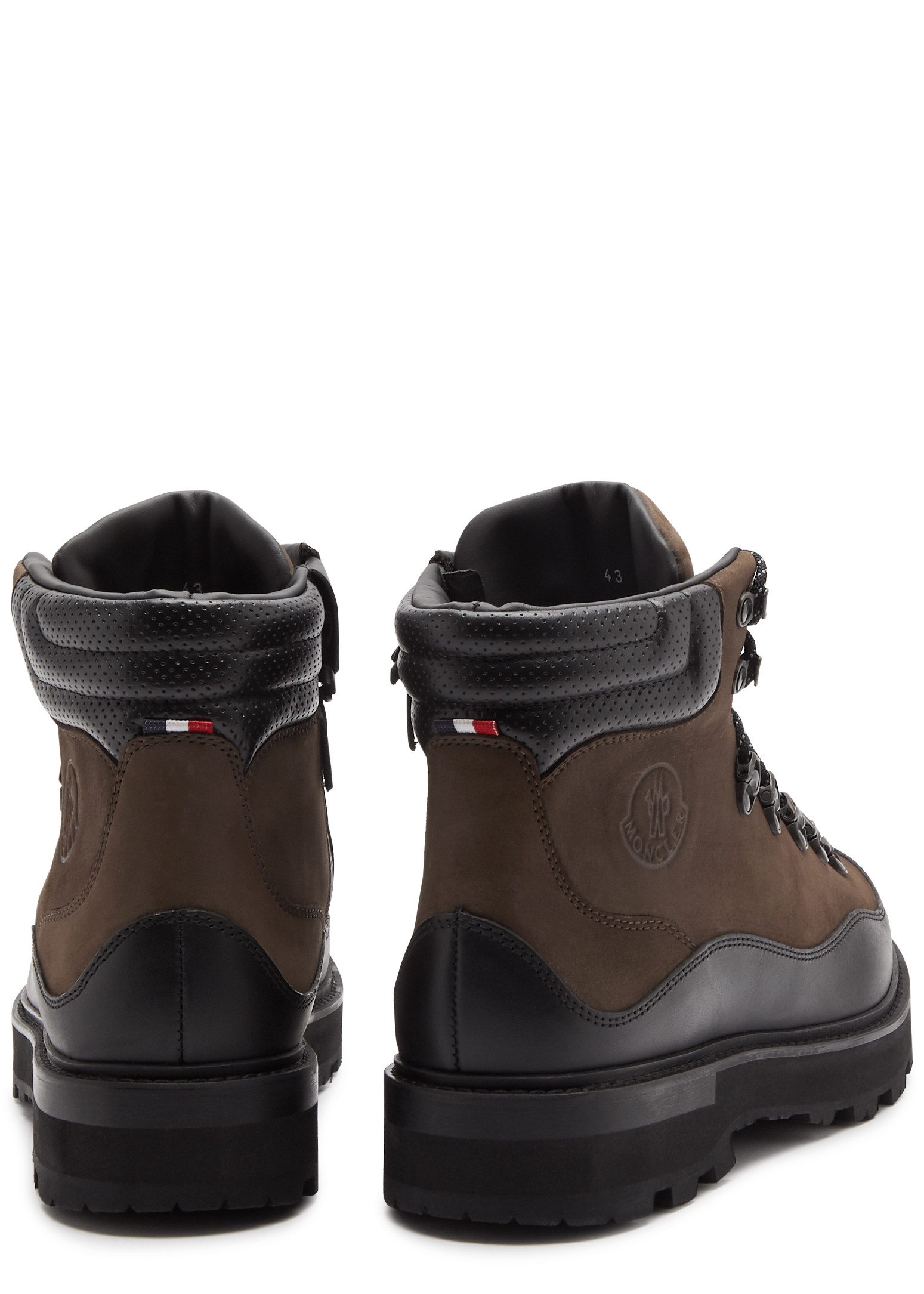 MONCLER Peka Trek panelled nubuck hiking boots | Harvey Nichols