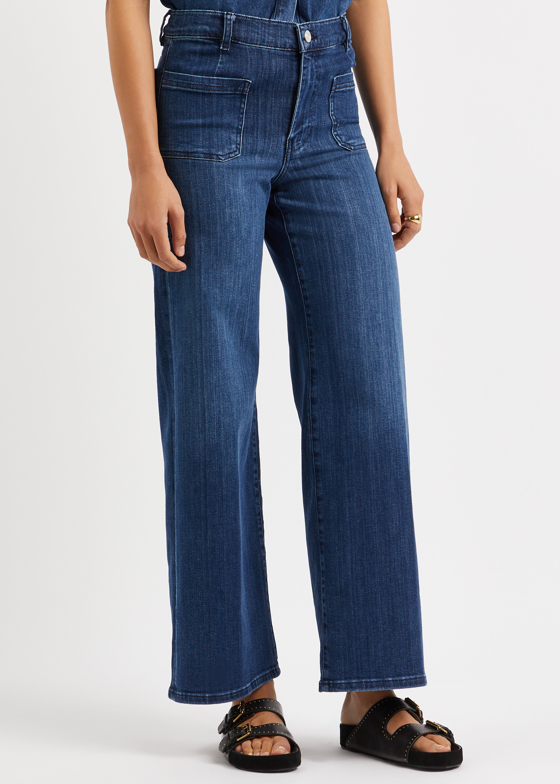 FRAME Le Slim Palazzo jeans | Harvey Nichols