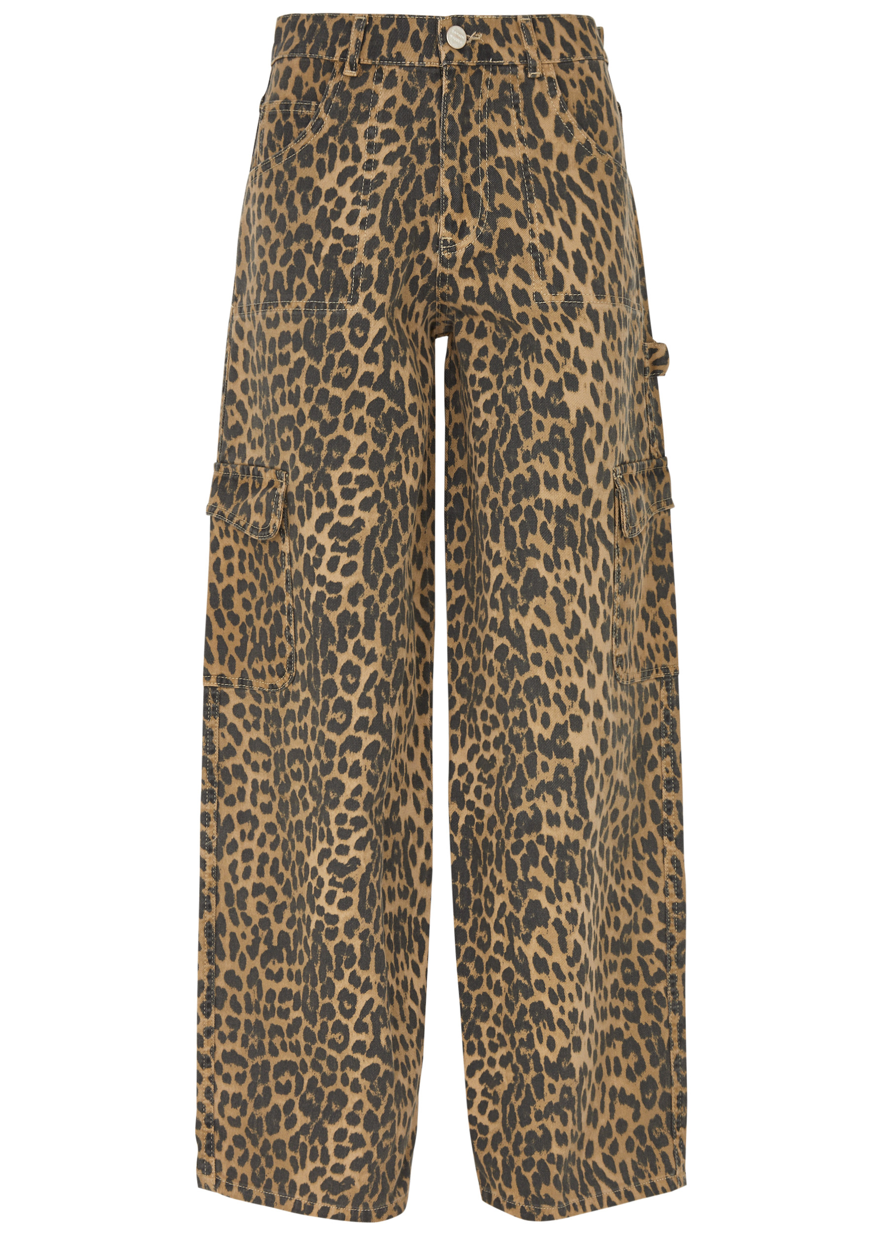 DAMSON MADDER Dion leopard-print straight-leg cargo jeans | Harvey Nichols