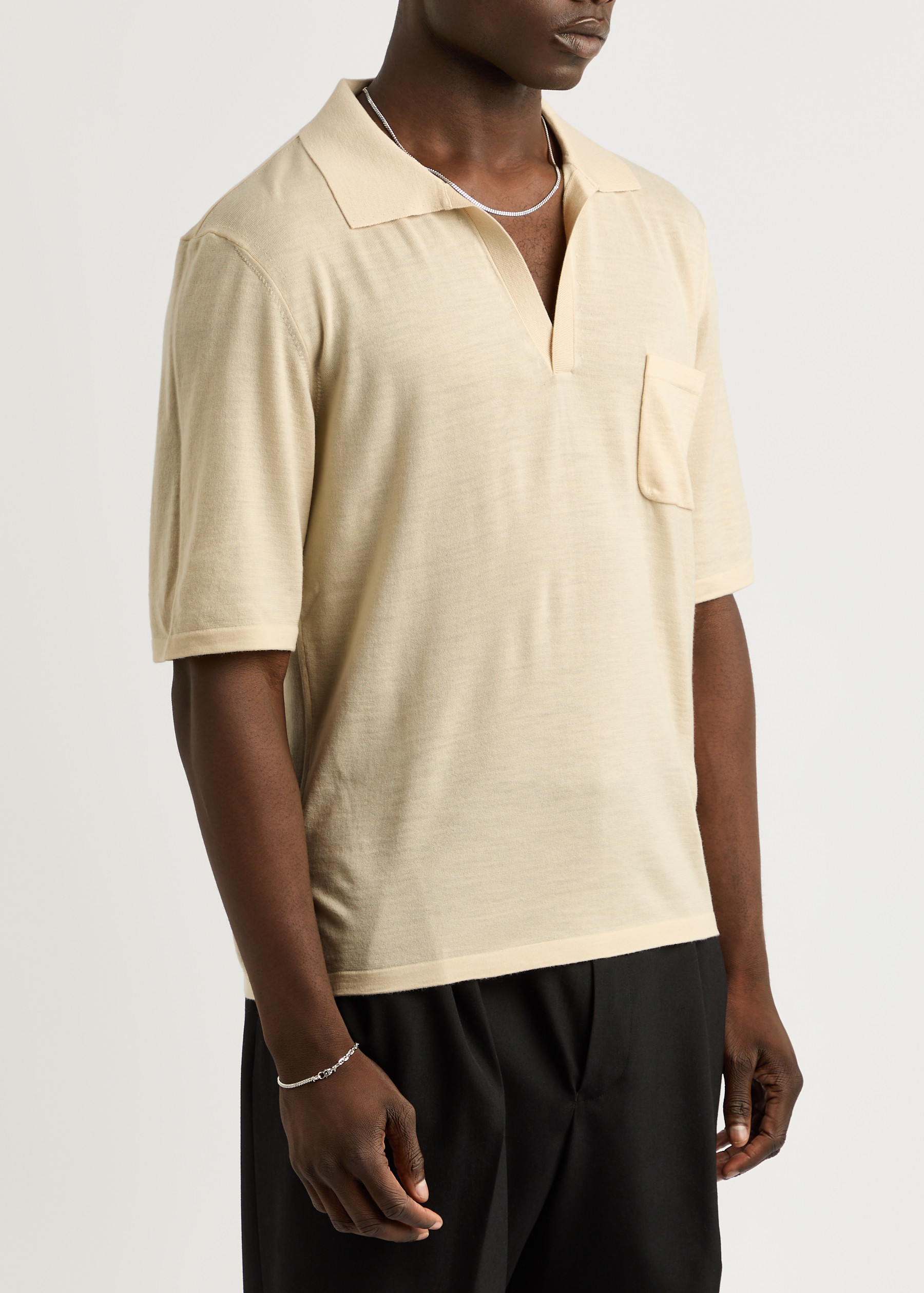 SAINT LAURENT Wool polo shirt | Harvey Nichols