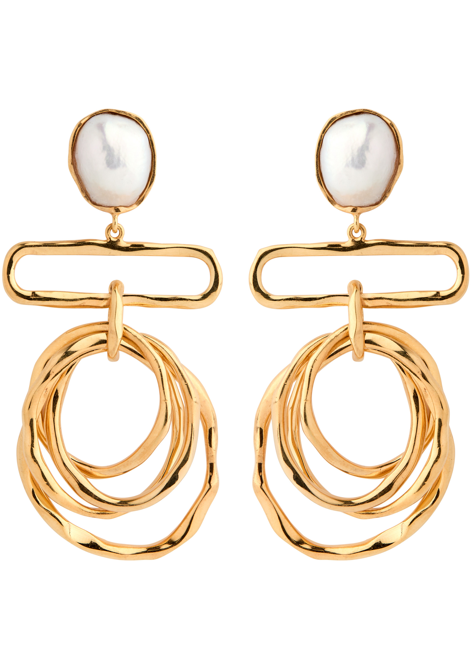 JOANNA LAURA CONSTANTINE Statement 18kt gold-plated drop earrings ...