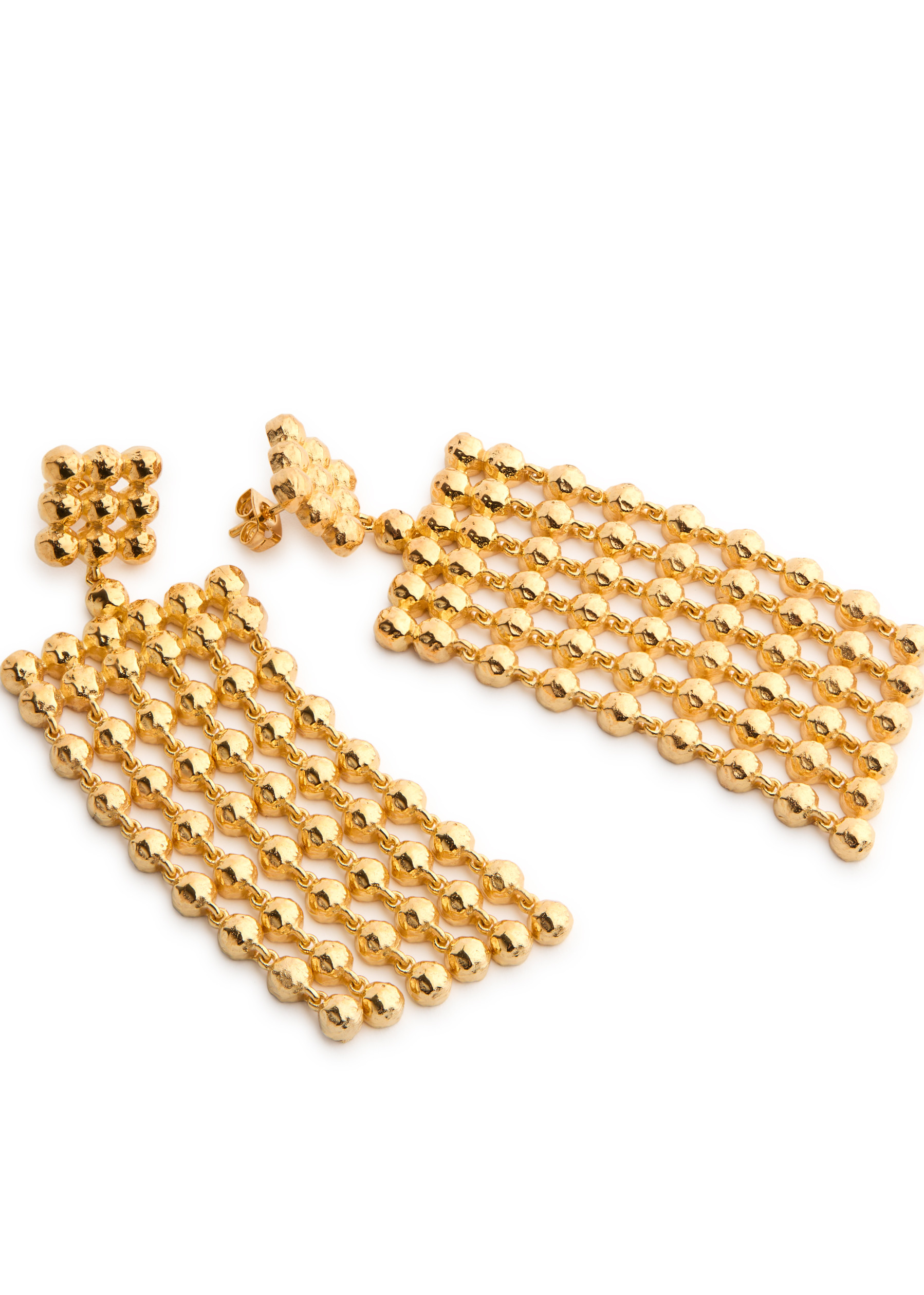 JOANNA LAURA CONSTANTINE Mini Orb 18kt gold-plated drop earrings ...