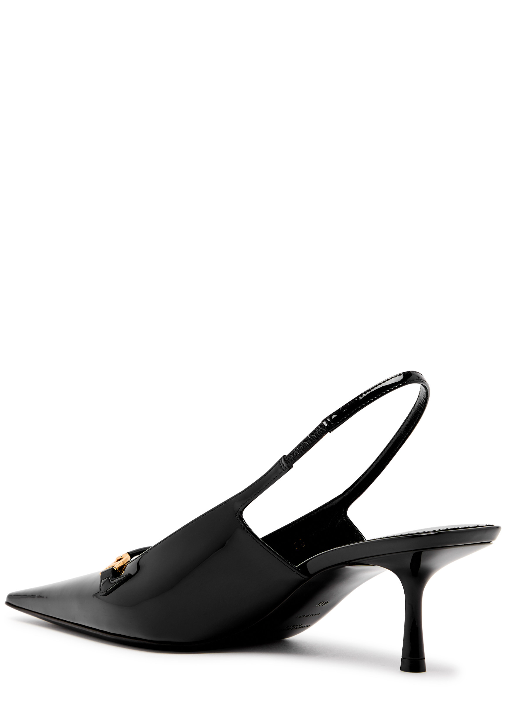 SAINT LAURENT Carine 55 patent leather slingback pumps | Harvey Nichols