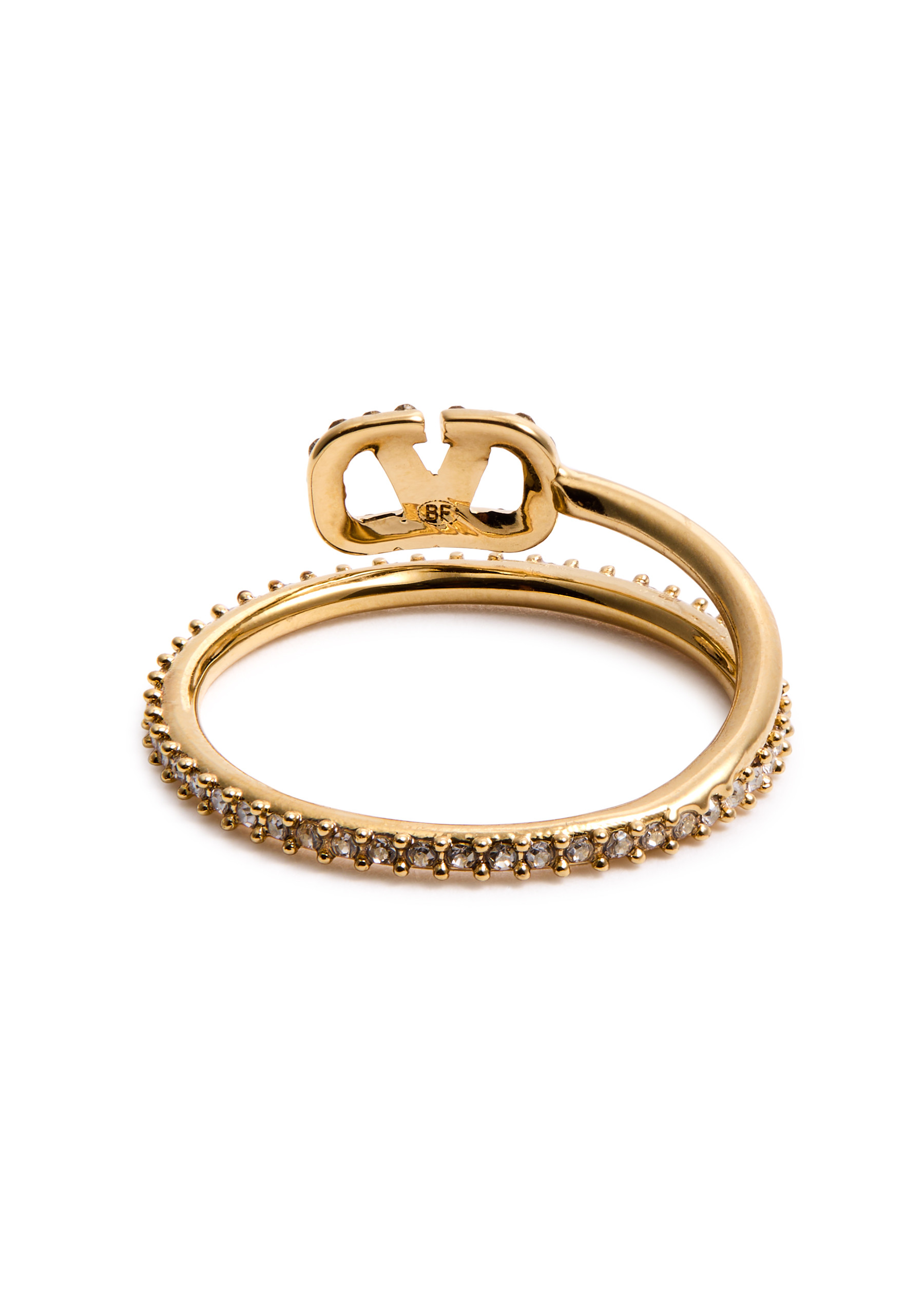 VALENTINO GARAVANI VLogo crystal-embellished ring | Harvey Nichols