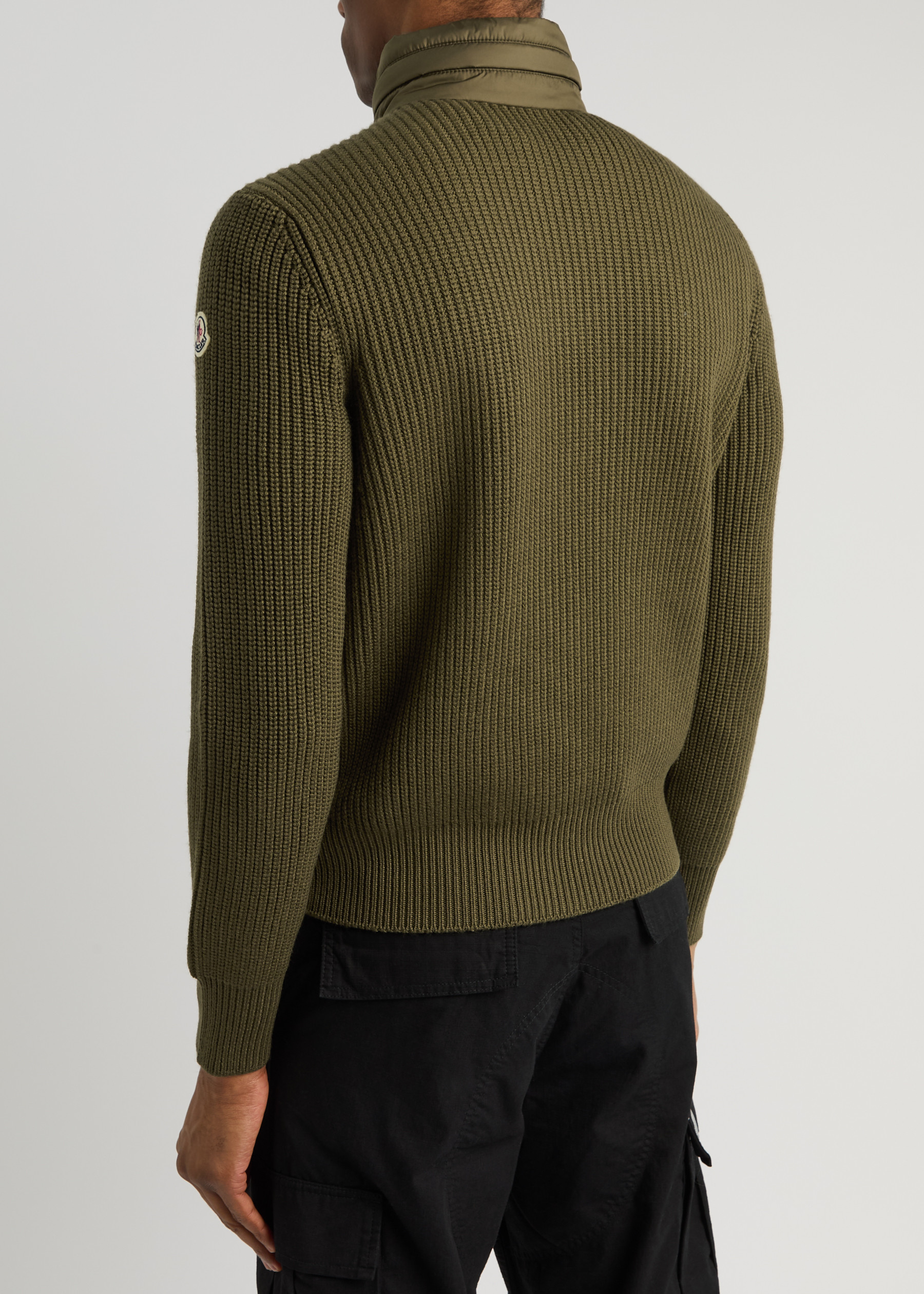 MONCLER Quilted shell and wool jacket | Harvey Nichols