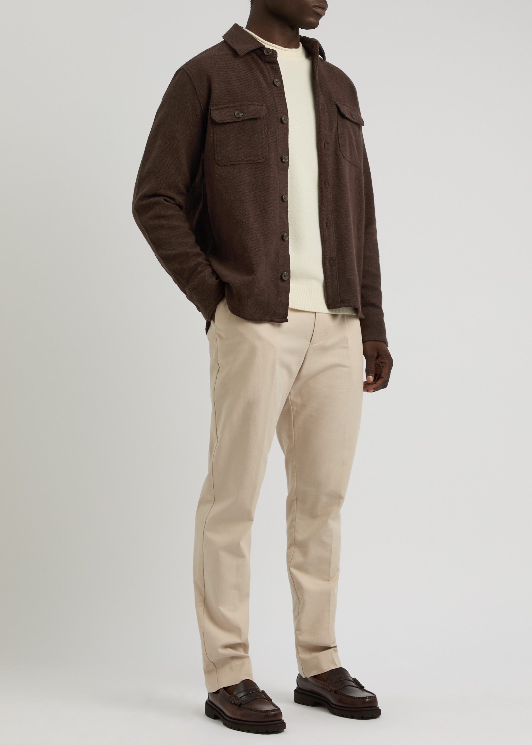 PAIGE Wilbur brushed cotton overshirt | Harvey Nichols