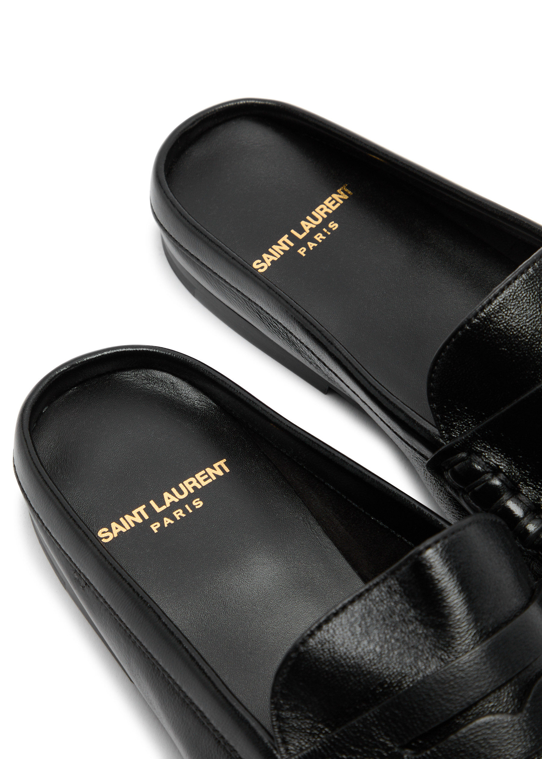 SAINT LAURENT Le Loafer leather backless loafers | Harvey Nichols
