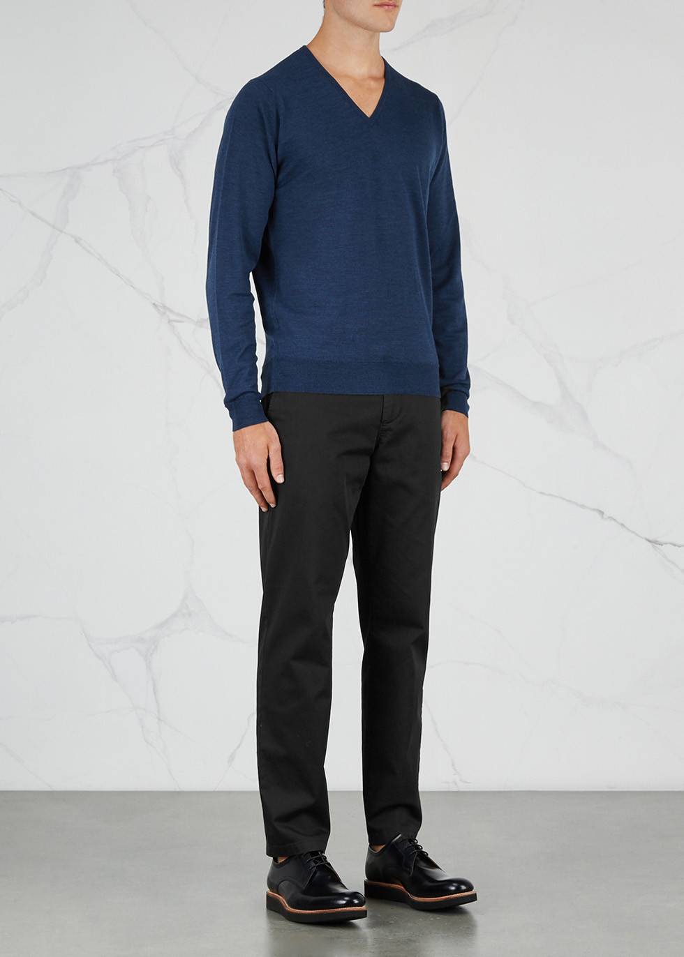 JOHN SMEDLEY Blenheim fine-knit wool jumper | Harvey Nichols