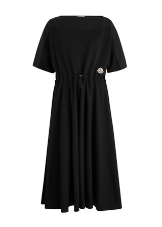 MONCLER Satin and cotton midi dress | Harvey Nichols