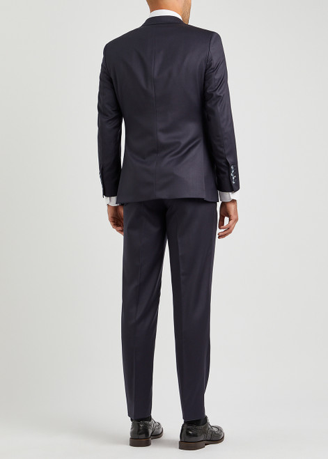 FORBES TAILORING Navy and grey three-piece wool suit | Harvey Nichols