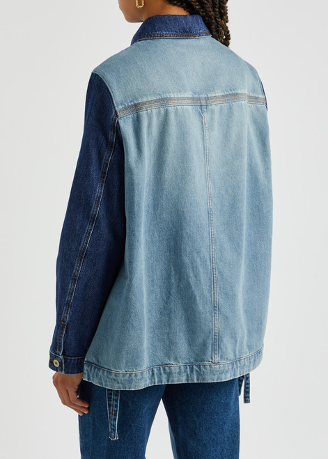 LOEWE Two-tone denim jacket | Harvey Nichols