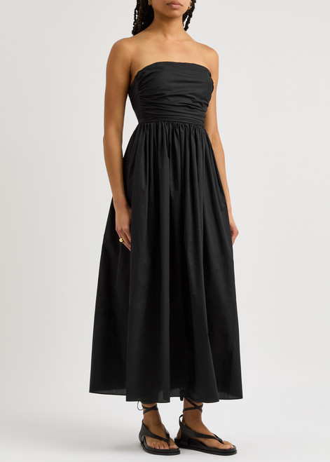 MATTEAU Strapless cotton midi dress | Harvey Nichols