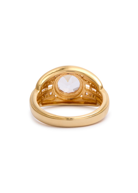 LAURA VANN Olive 18kt gold vermeil ring | Harvey Nichols