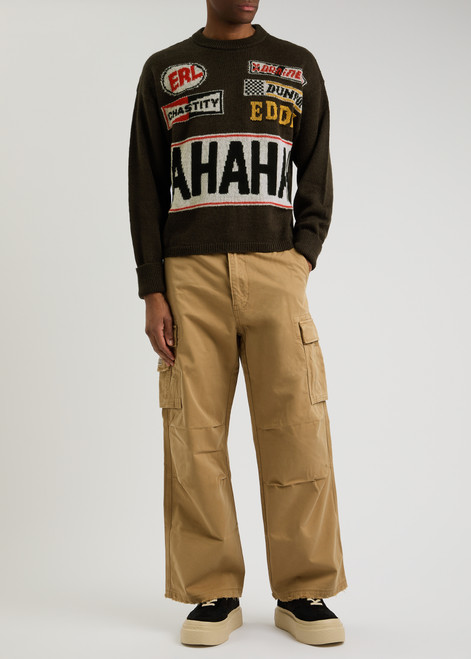 ERL Hahah intarsia knitted jumper | Harvey Nichols