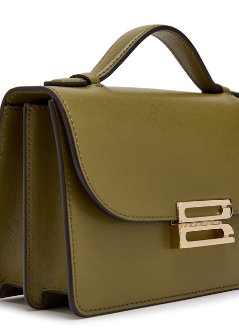 VICTORIA BECKHAM Dorian mini grained-leather top handle bag | Harvey ...