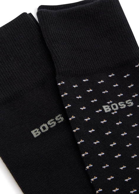BOSS Patterned cotton-blend socks - set of two | Harvey Nichols