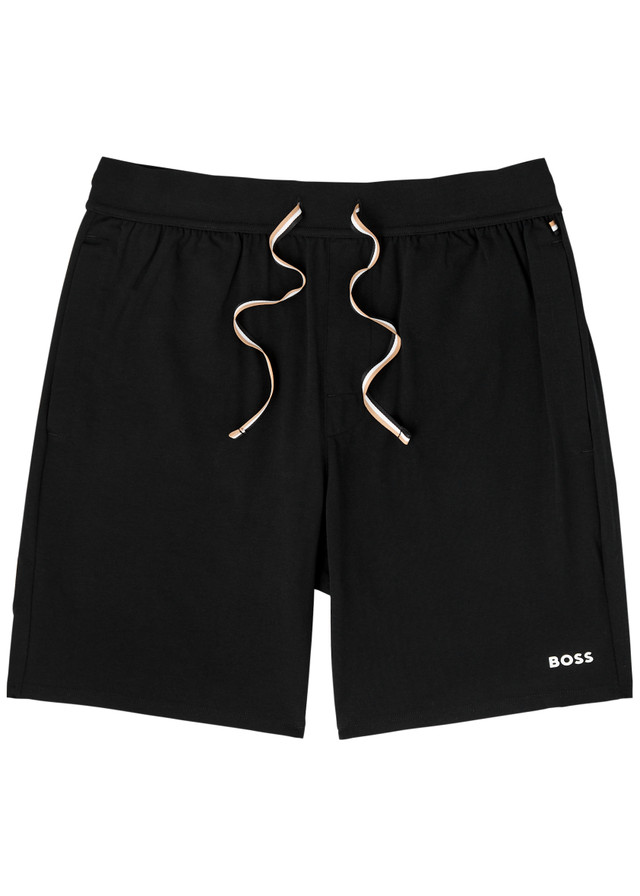 BOSS Unique logo-print stretch-cotton shorts | Harvey Nichols