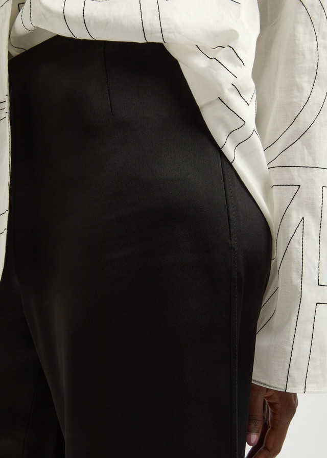 TOTEME Straight-leg satin trousers | Harvey Nichols