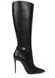 CHRISTIAN LOUBOUTIN Lock So Kate 100 leather knee-high boots | Harvey ...